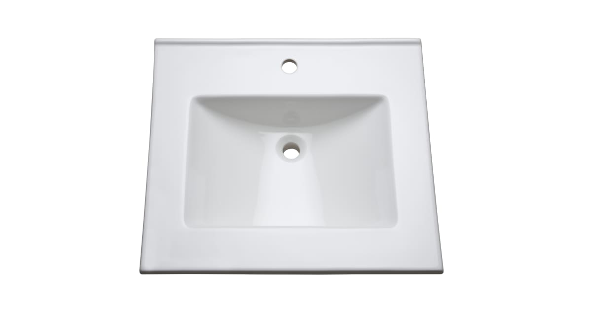 Mirabelle MIRT25221WH 25" Vitreous China Vanity Top | Ferguson Home