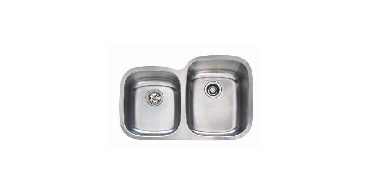 Mirabelle MIRUC3221R 31-1/2" Double Basin Stainless Steel Kitchen Sink ...