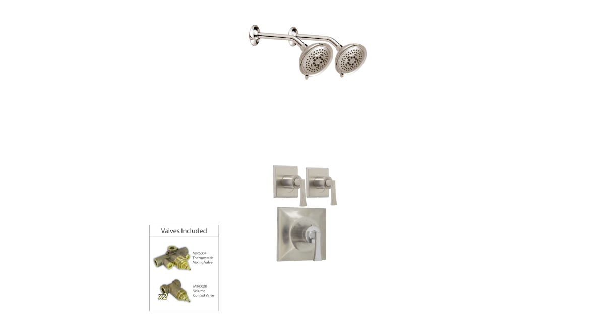 Mirabelle MIRVLCST2V2S-BN Luxury Shower System: Includes 2 Multi ...