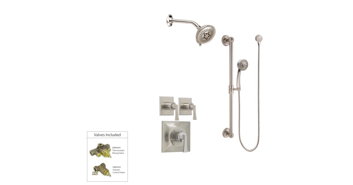 Mirabelle MIRVLCST2VSH-BN Luxury Shower System: Includes Multi-Function ...