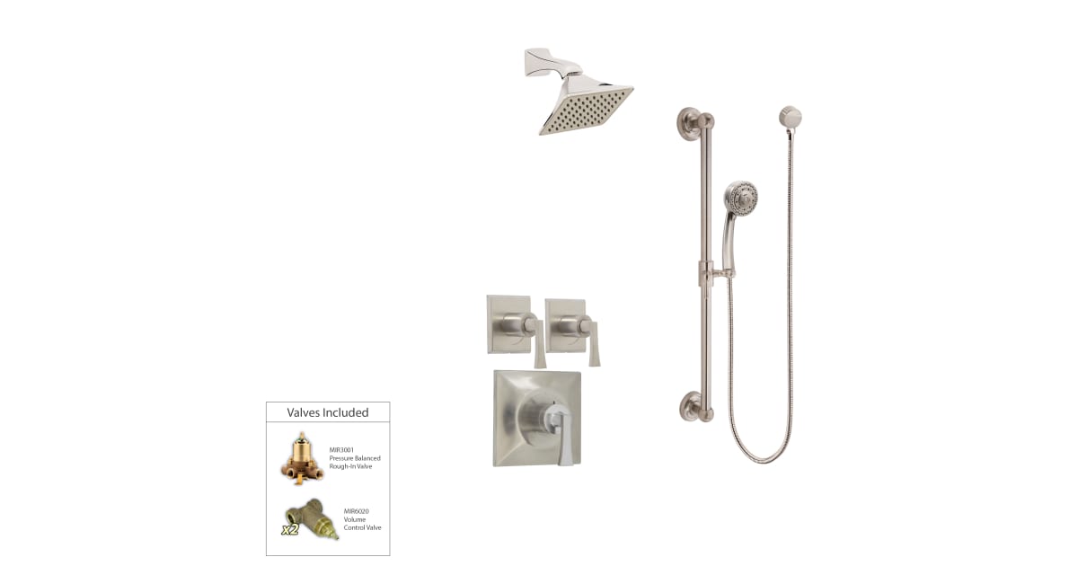 Mirabelle MIRVLCVL2VSH-BN Luxury Shower System: Includes Shower Head ...