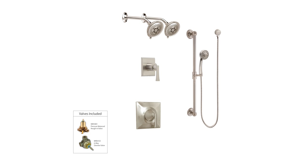 Mirabelle MIRVLCVLD2SH-BN Luxury Shower System: Includes 2 Multi ...