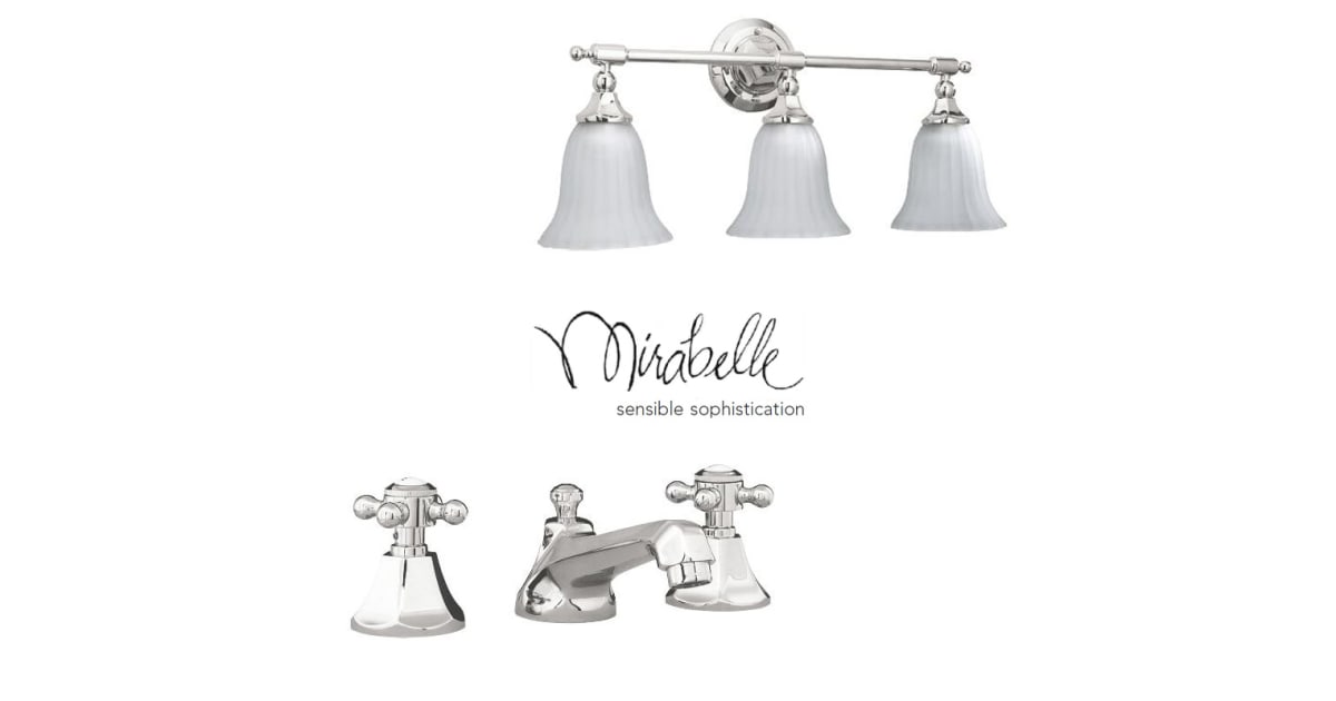 Mirabelle MIRWSBR800/BRKW3LGT-BN Boca Raton Bathroom Combo - Includes ...