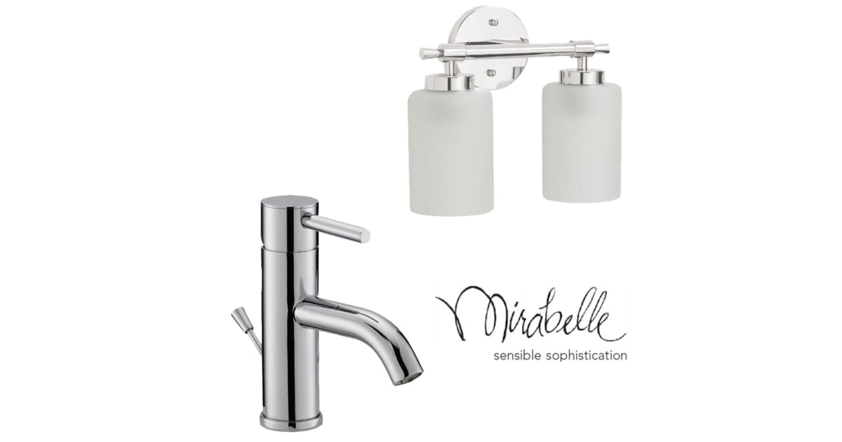 Mirabelle MIRWSED100P/MLED2LGT-BN Edenton Bathroom Combo - Includes ...