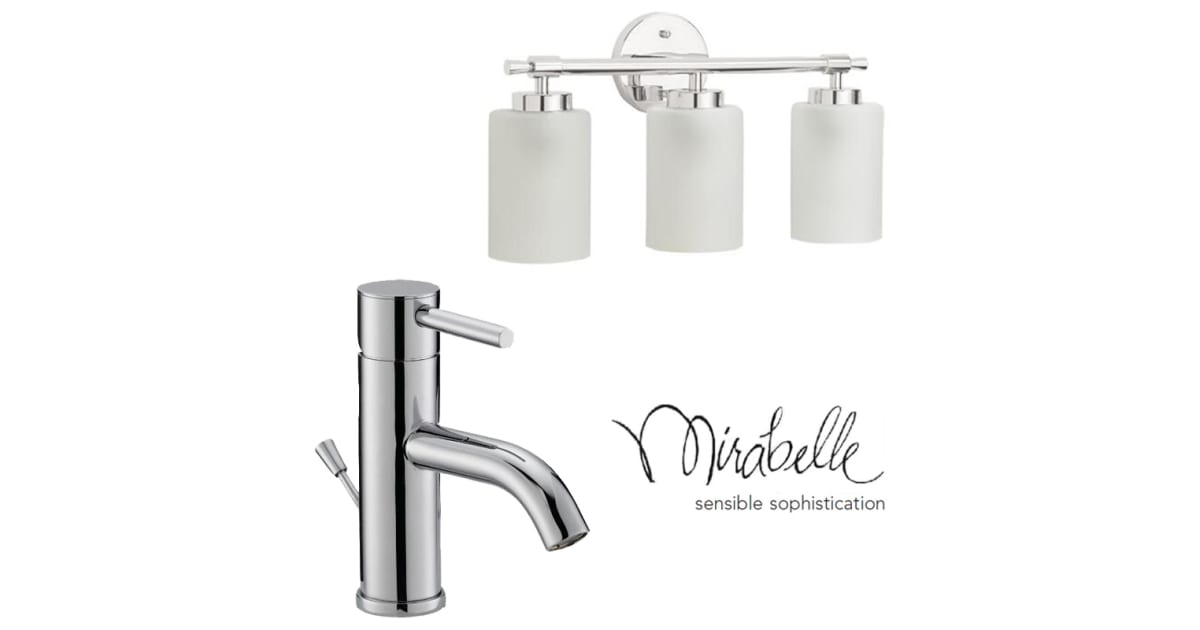 Mirabelle MIRWSED100P/MLED3LGT-BN Edenton Bathroom Combo - Includes ...