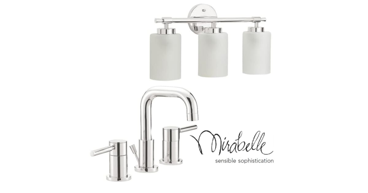 Mirabelle MIRWSED800/MLED3LGT-BN Edenton Bathroom Combo - Includes ...
