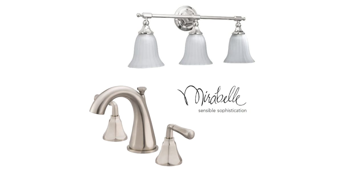 Mirabelle MIRWSKW800/BRKW3LGT-BN Boca Raton Bathroom Combo - Includes ...