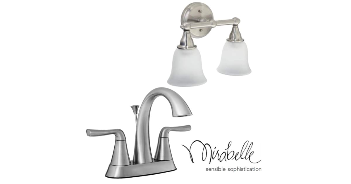 Mirabelle MIRWSPR400/SA2LGT-BN St. Augustine Bathroom Combo - Includes ...