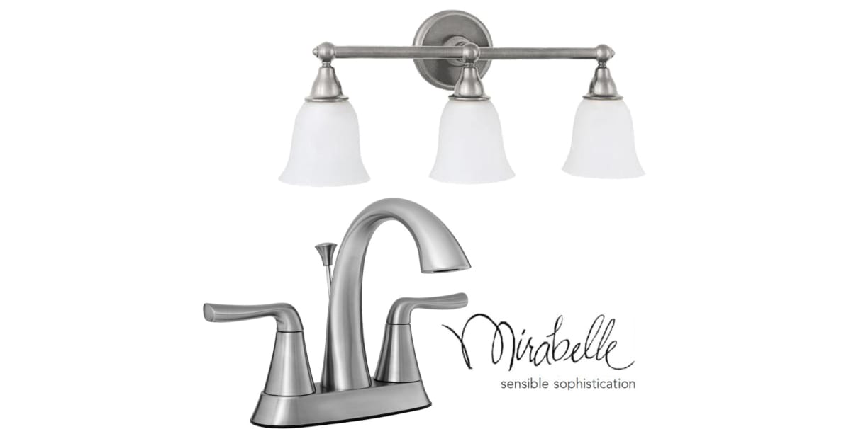 Mirabelle MIRWSPR400/SA3LGT-BN St. Augustine Bathroom Combo - Includes ...