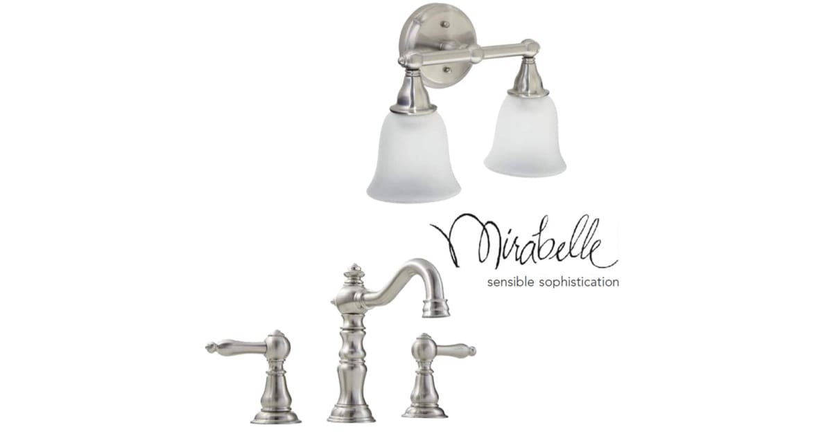 Mirabelle MIRWSSA800/SA2LGT-BN St. Augustine Bathroom Combo - Includes ...
