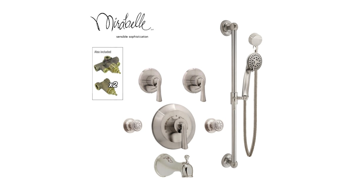 Mirabelle RD-HSTS2BS-V2-BN Luxury Shower System: Includes Multi ...