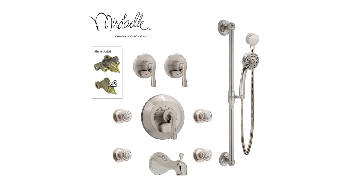 Mirabelle Luxury Shower System: Includes Multi-Function Hand Shower ...