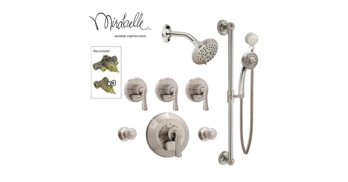 Mirabelle Luxury Shower System: Includes Multi-Function Shower Head ...