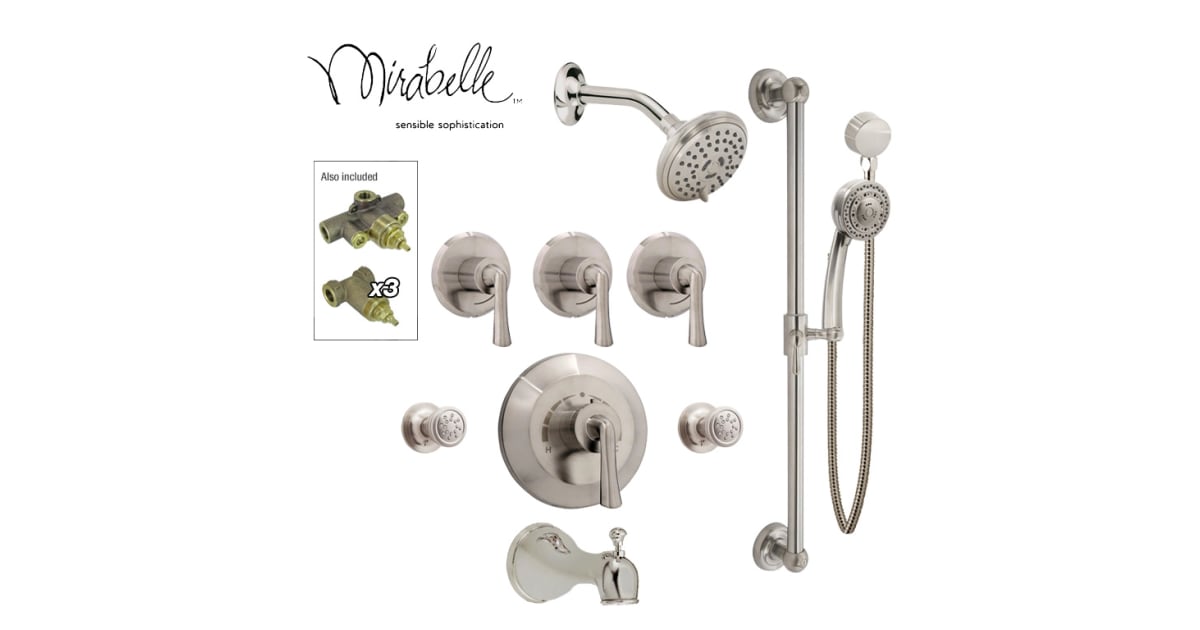 Mirabelle Luxury Shower System: Includes Multi-Function Shower Head ...