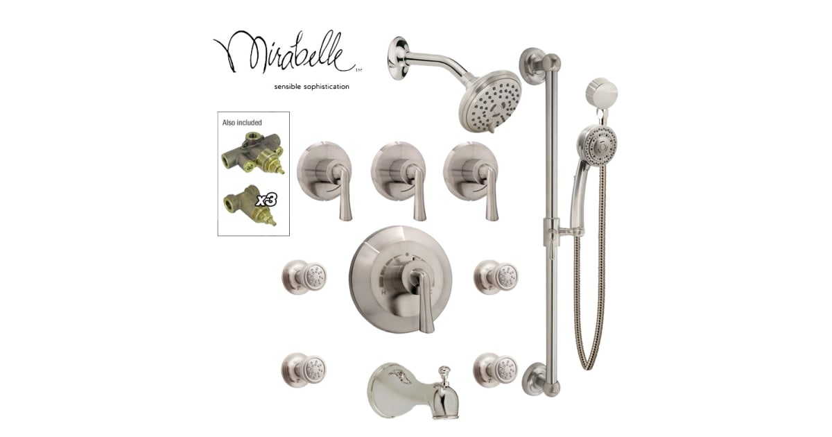 Mirabelle Luxury Shower System: Includes Multi-Function Shower Head ...