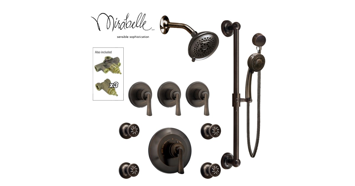 Mirabelle Luxury Shower System: Includes Multi-Function Shower Head ...