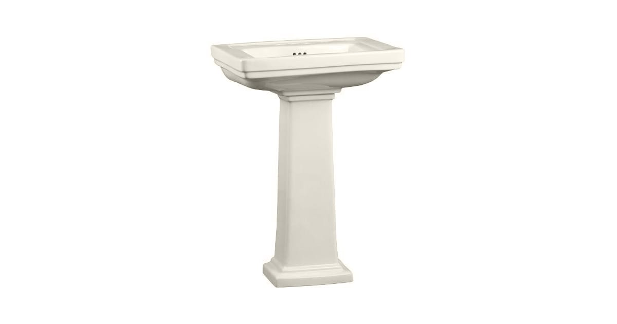 Mirabelle MIRKW350ABS/MIRKW348ABS 24-3/8" Porcelain Pedestal Bathroom ...
