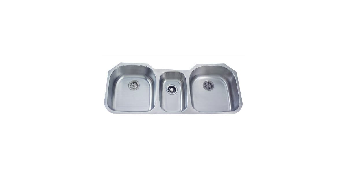 Mirabelle MIRUC5020 50-1/4" Triple Basin Stainless Steel Kitchen Sink ...
