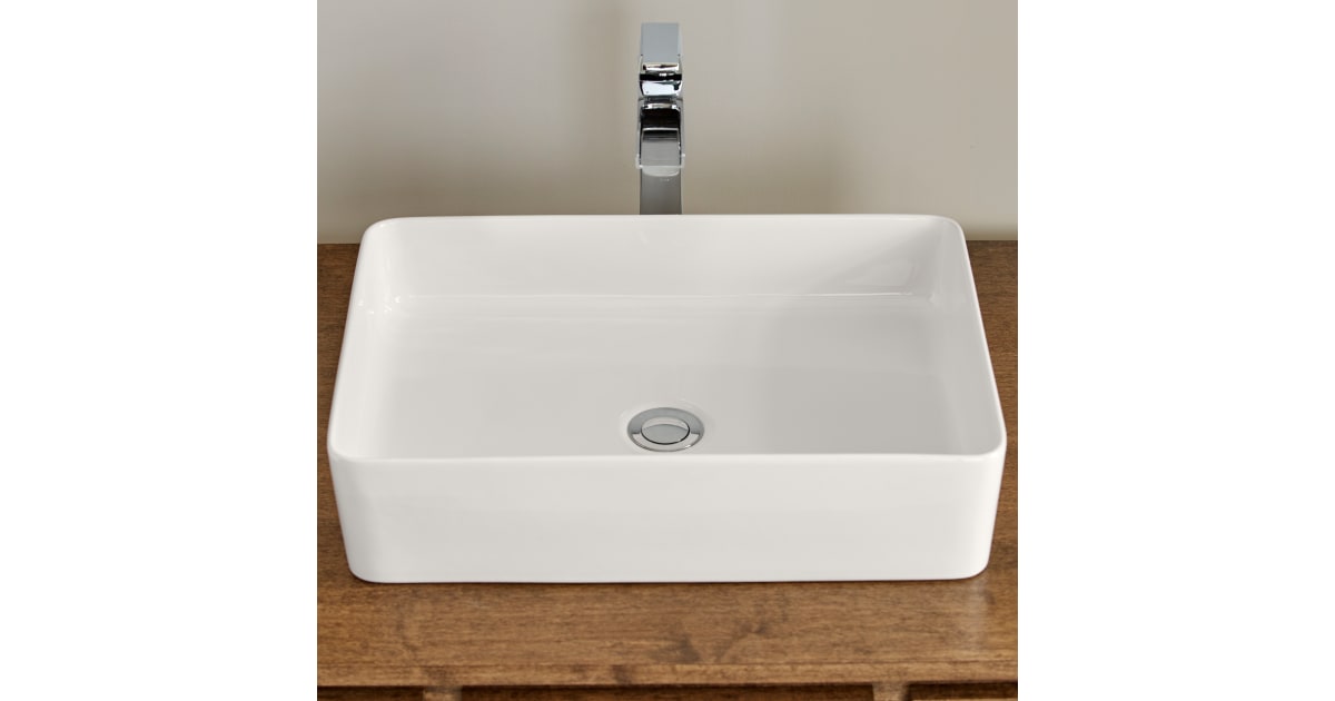 Mirabelle MIRV300WH 19-5/8" Fireclay Vessel Bathroom Sink - Less ...