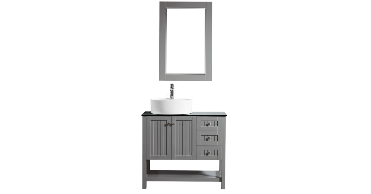 Miseno 756036-GR-BG Modena 36" Free Standing Single Basin | Build.com