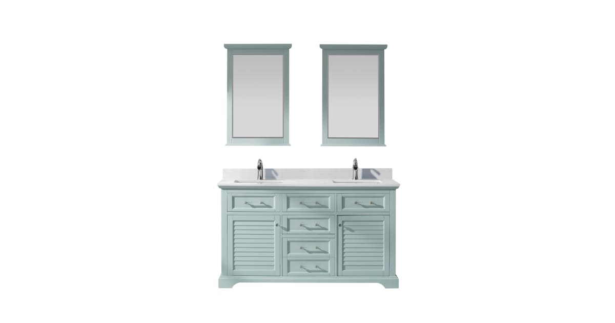 Miseno 783060-FG-WS Lorna 60" Free Standing Double Basin Vanity Set ...