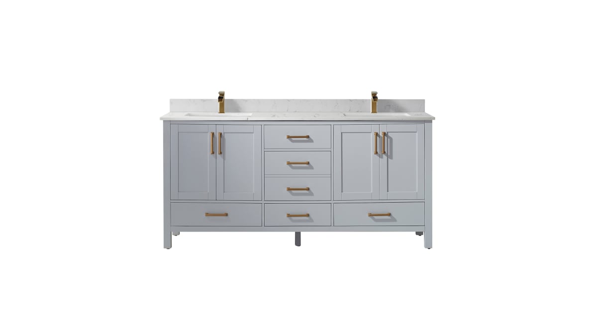 Miseno 785072-PG-WS-NM Shannon 72" Free Standing Double Basin Vanity ...