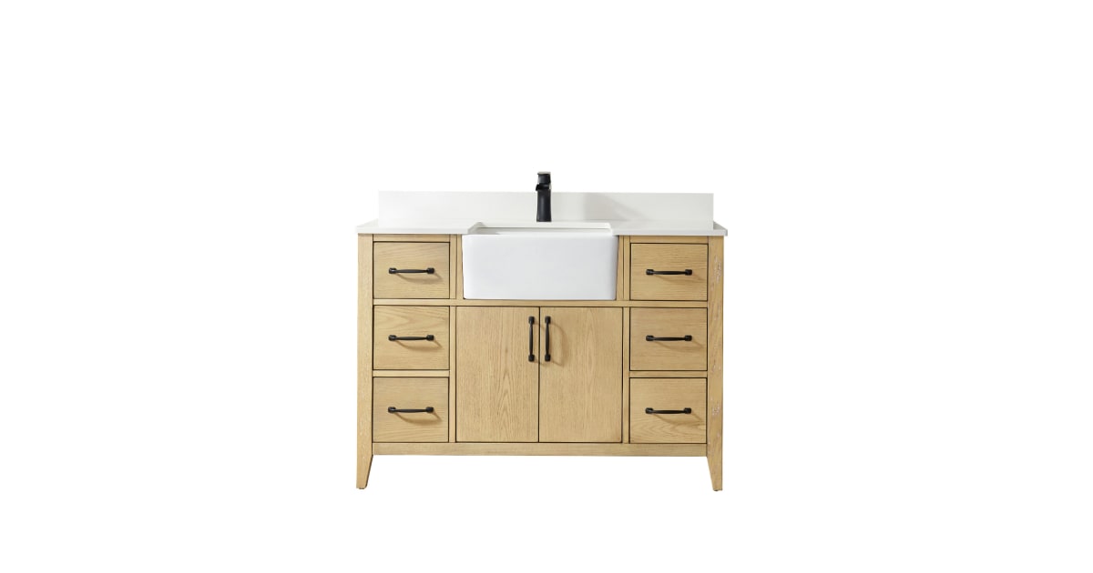 Miseno 797048-WA-WH-NM Sevilla 48" Free Standing Single Basin Vanity ...