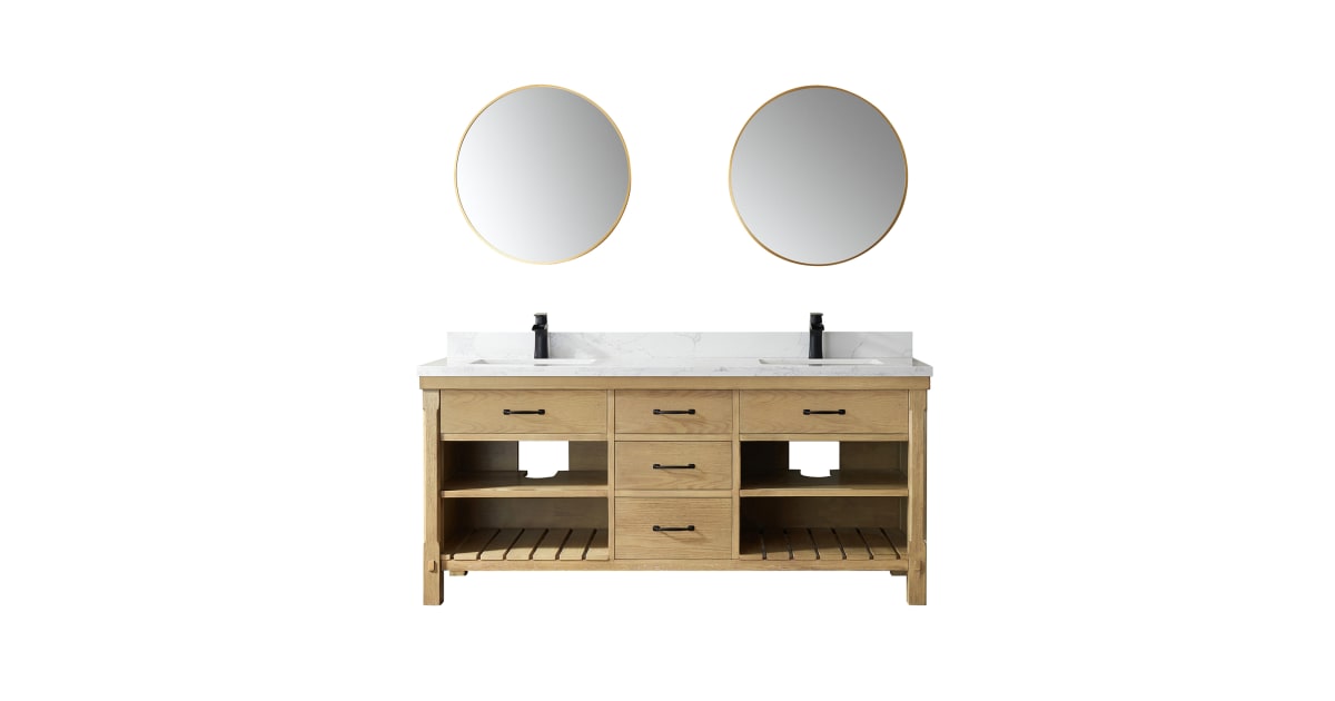 Miseno 798072-WA-GW Valencia 72" Free Standing Double Basin Vanity Set ...