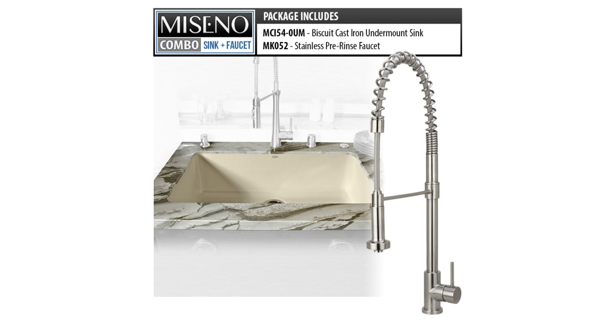 Miseno MCI54-0UM-22 / MK052-B Kitchen Combo - 33" Single Basin ...