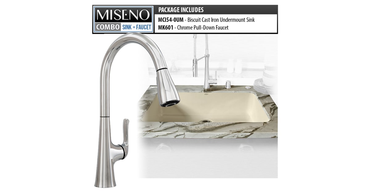Miseno MCI54-0UM-22 / MNO601-CH Kitchen Combo - 33" Single | Build.com