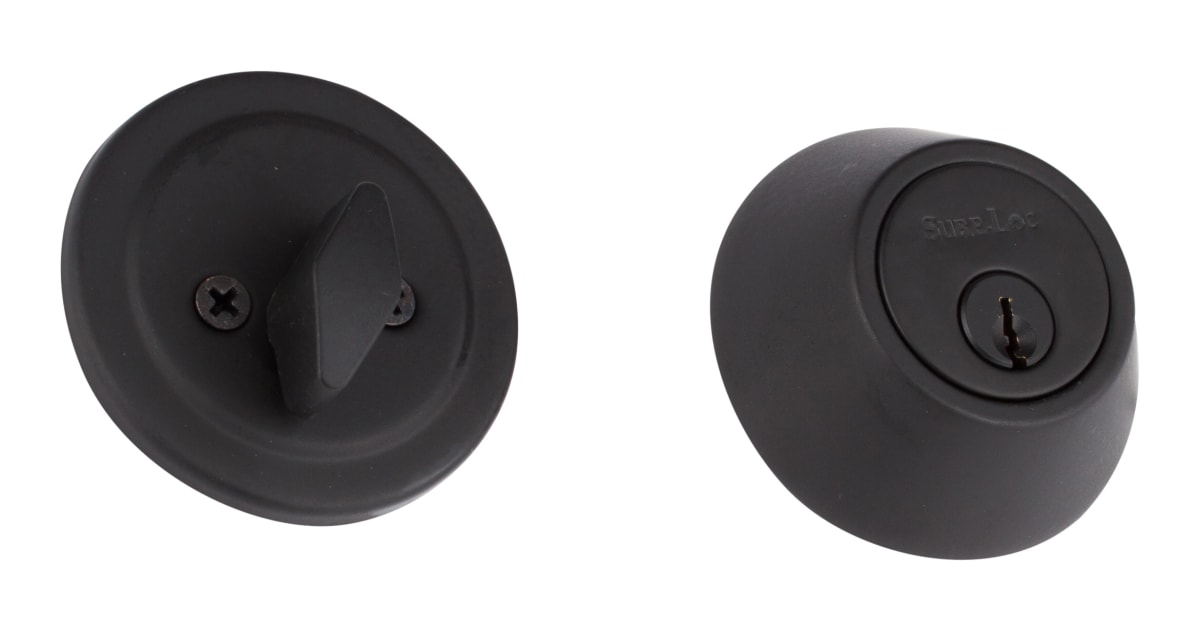 Miseno MH-DBCON-FB Single Cylinder Keyed Entry Deadbolt with Round Rose ...