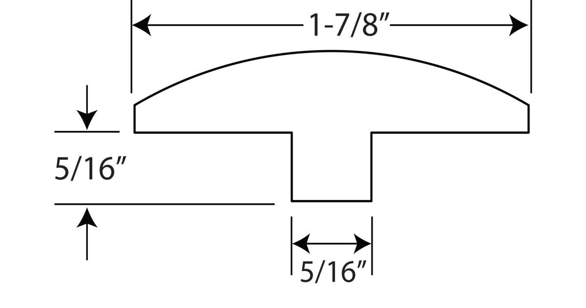 Miseno MLVT-ACAPULCO-TM Acapulco 78" X 1-7/8" T-Molding | Build.com