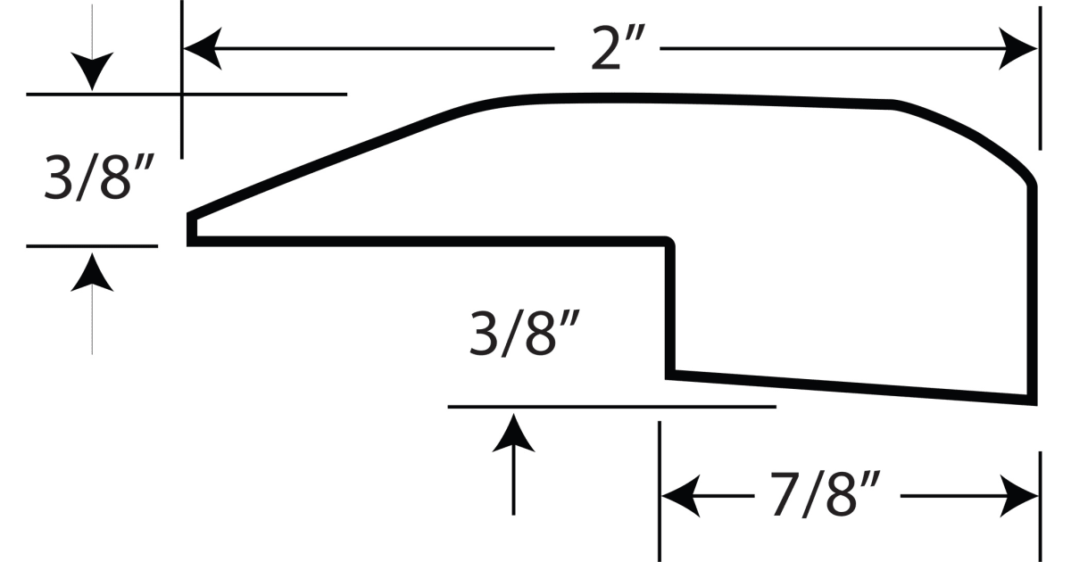 Miseno MLVT-LORETO-TH Loreto 78" X 2" Threshold for use with MLVT ...