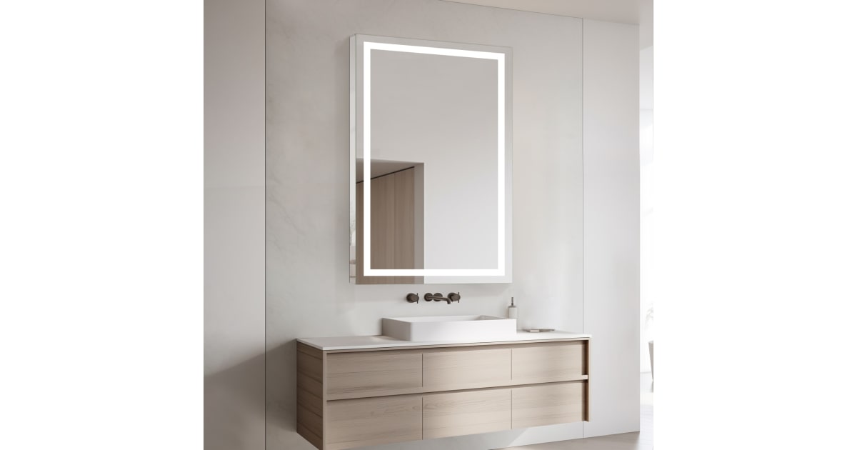 Miseno MM3042LEDR 30" x 42" Modern Rectangular Frameless Bathroom Wall ...
