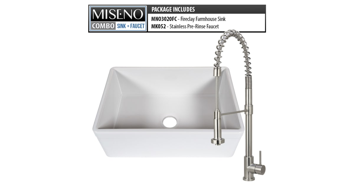 Miseno MNO3020FC / MK052-B Kitchen Combo - Modena 30" Single Basin ...