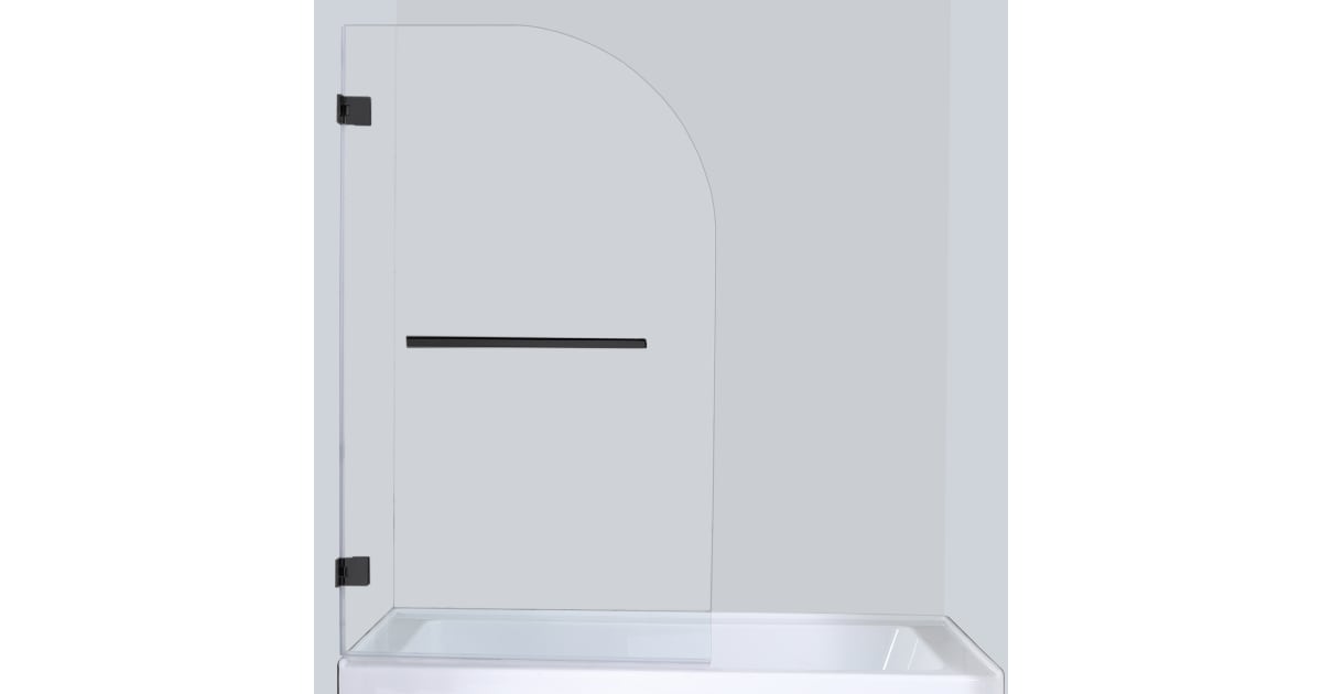 Miseno MTD-NAPO-HD-MB Napoli 58" High x 34" Wide Frameless Shower ...