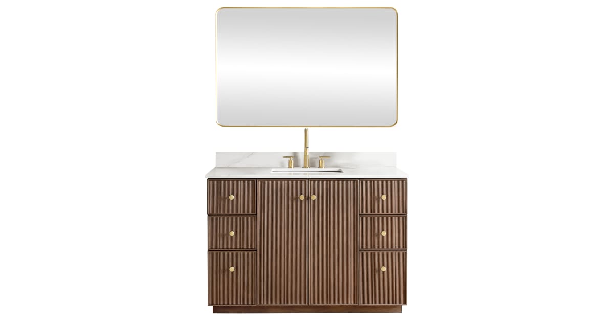 Miseno MV-OZA48-WQT-BO Oza 48" Free Standing Single Basin Vanity Set ...