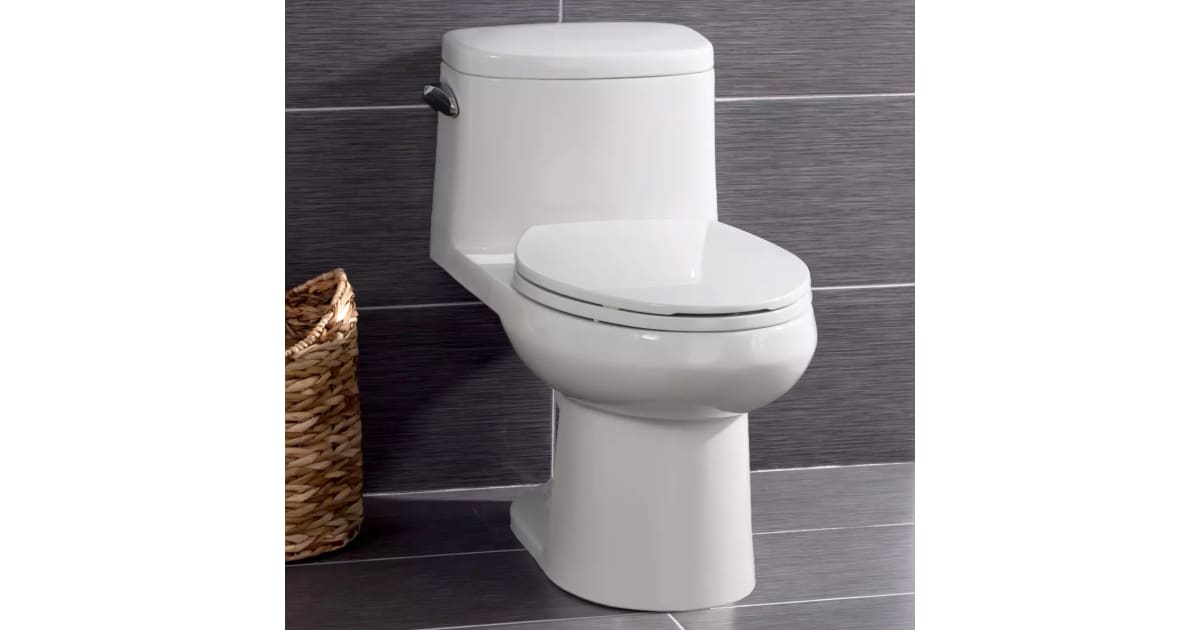 Miseno MNO120CBWH Mia One-Piece High Efficiency Toilet with Elongated ...