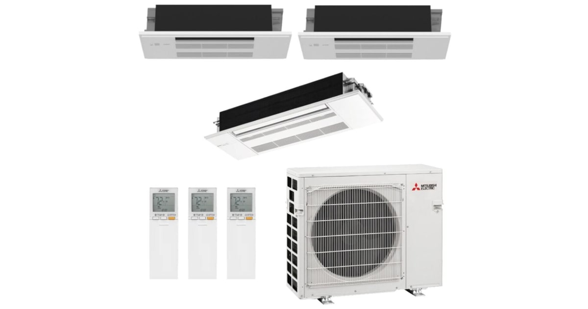 Mitsubishi MXZ-3C24NA3 2-MLZ-KY06NA MLZ-KP09NA2 22K BTU Cooling / 30.6K ...
