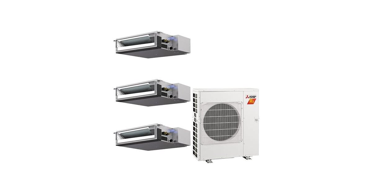 Mitsubishi MXZ-3C30NAHZ2 SEZKD09 SEZKD12 23.6K BTU Cooling / 36K BTU ...