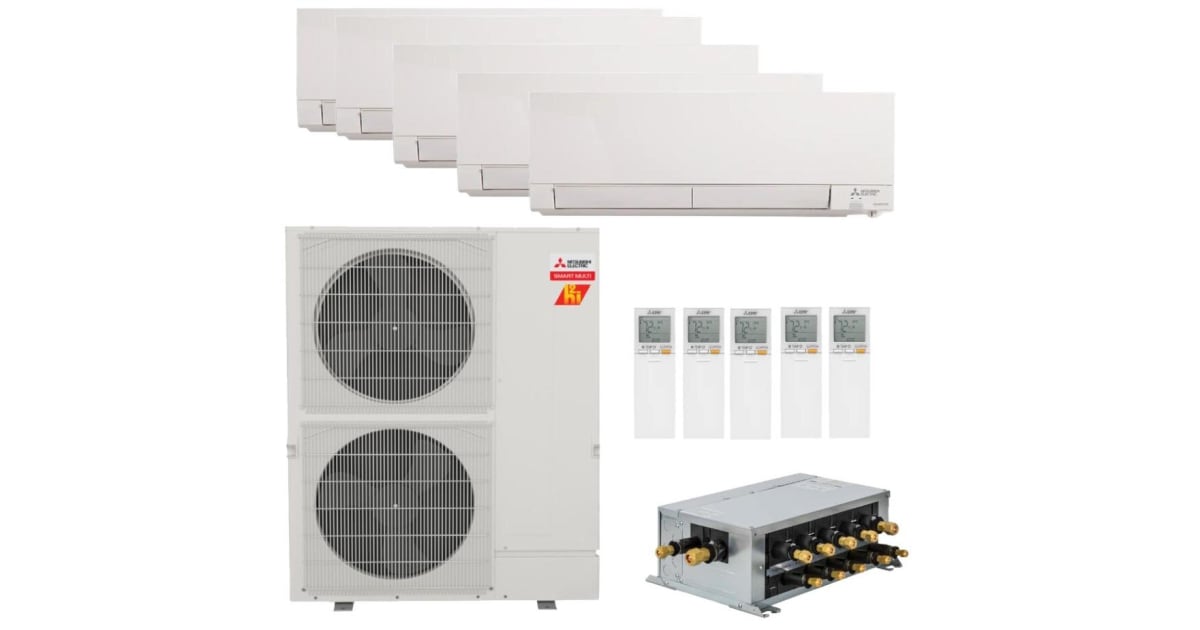 Mitsubishi MXZ-SM42NAMHZ 3-FS06 FS09 FS12 42K BTU Cooling / 48K BTU ...