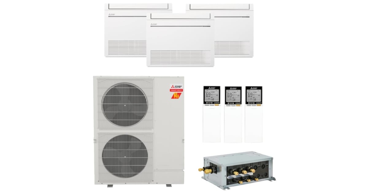 Mitsubishi MXZ-SM48NAMHZ 2-MFZ-KJ15NA MFZ-KJ18NA 48K BTU Cooling / 54K ...