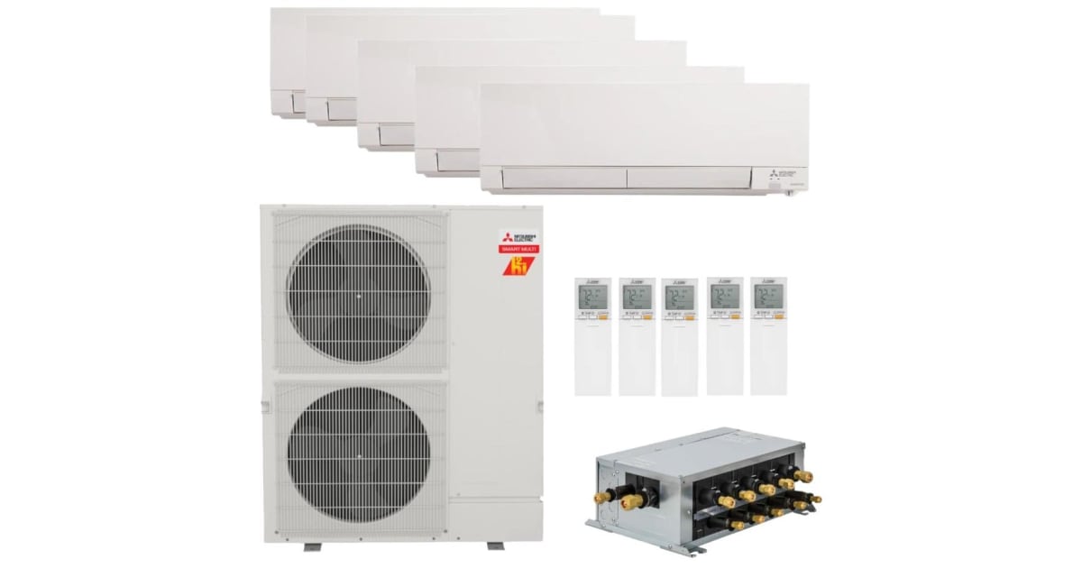 Mitsubishi MXZ-SM48NAMHZ 4-MSZ-FS06NA MSZ-FS09NA 48K BTU Cooling / 54K ...