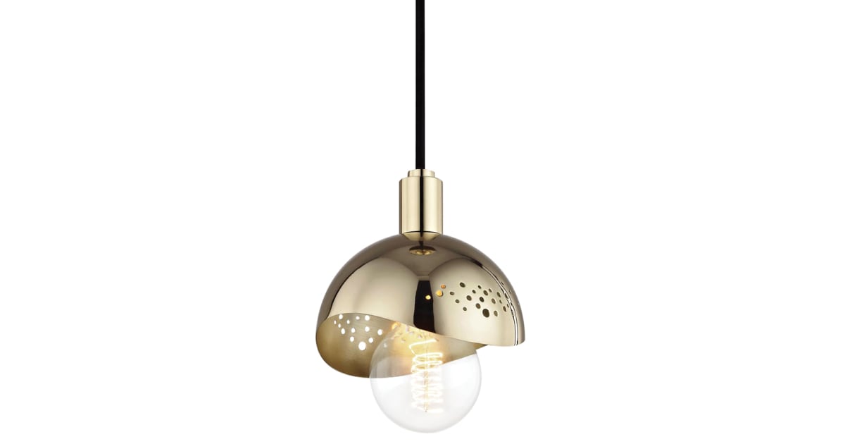 Mitzi H131701-PB Heidi Single Light 5-1/2" Wide Mini Pendant with Metal ...