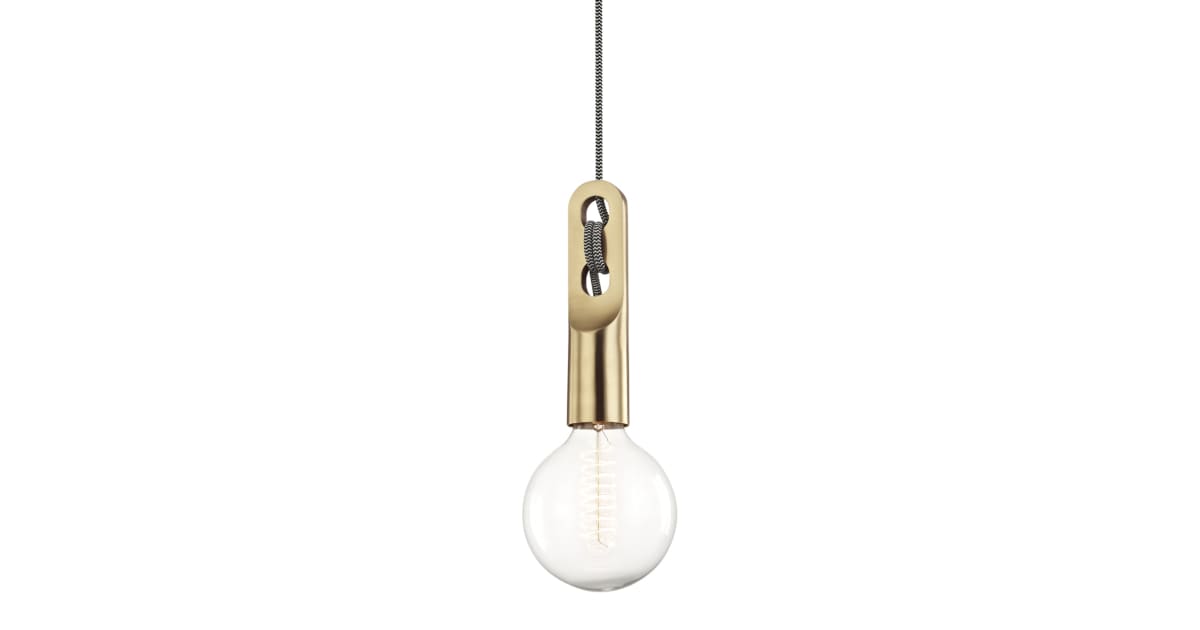 Mitzi H257701-AGB Angela Single Light 5" Wide Mini Pendant | Ferguson Home