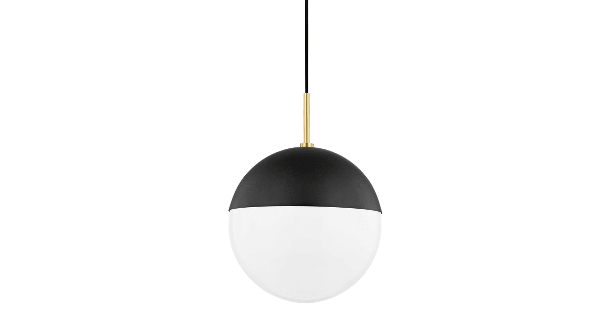 Mitzi H344701L-AGB/BK Renee 7" Wide Mini Pendant | Ferguson Home
