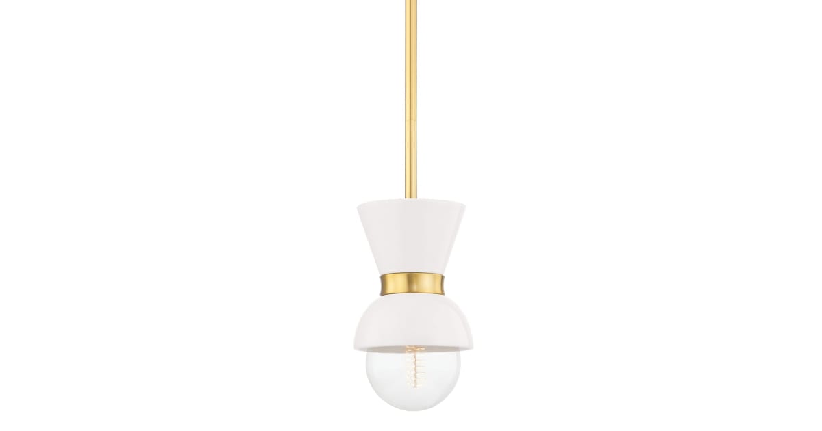 Mitzi H469701-AGB/CCR Gillian Single Light 6" Wide Mini Pendant | Build.com