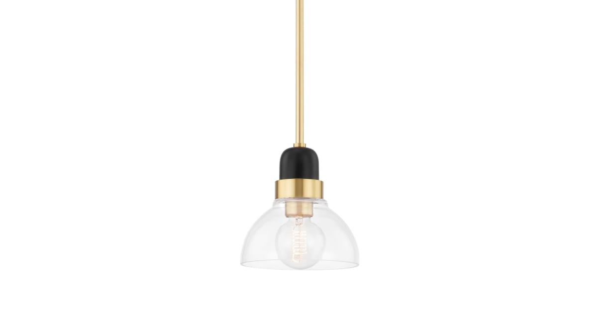 Mitzi H482701S-AGB Camile 8" Wide Mini Pendant | Ferguson Home