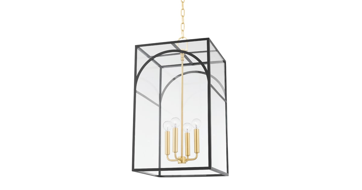 Mitzi H642704L-AGB/TBK Addison 4 Light 15" Wide Pendant | Ferguson Home