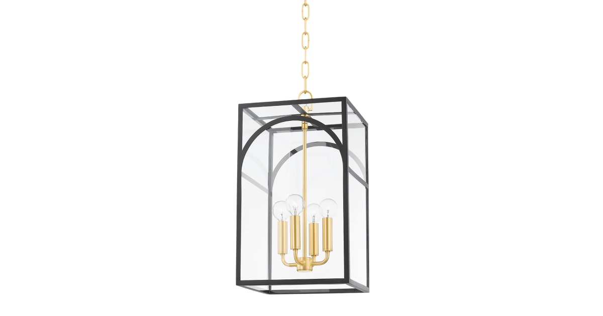 Mitzi H642704S-AGB/TBK Addison 4 Light 11" Wide Pendant | Ferguson Home